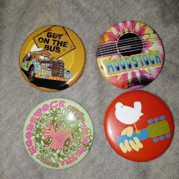 EARTHBOUND | Jewelry | Earthbound Woodstock 7s 60s Theme Hippie Buttons ...